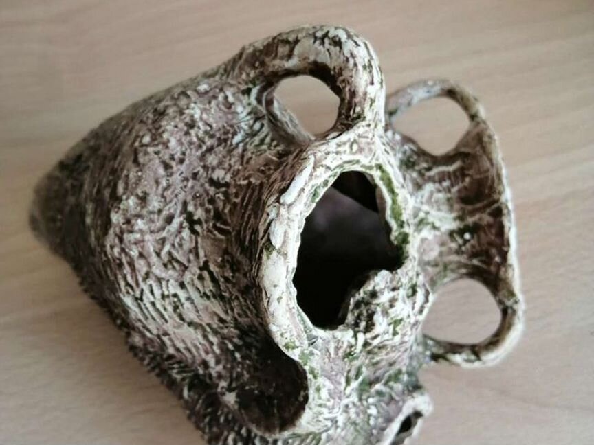 Амфора и грот, украшение в аквариум