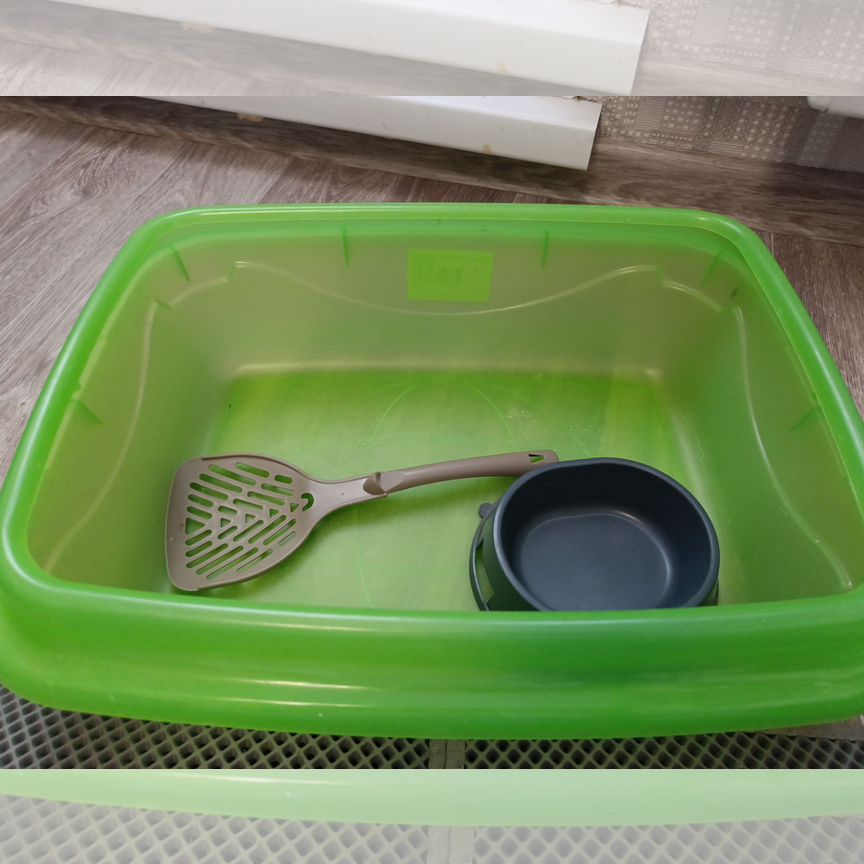 Лоток для кошек с ковриком и лопаткой