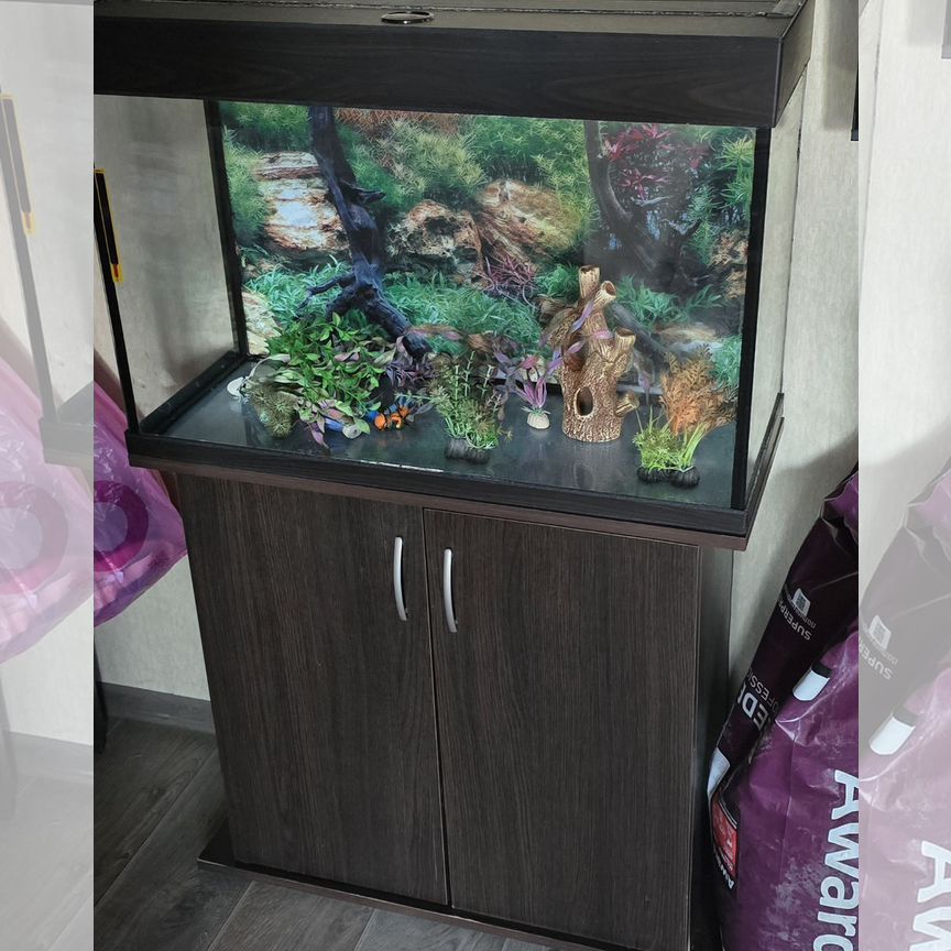 Аквариум 100 литров с тумбой