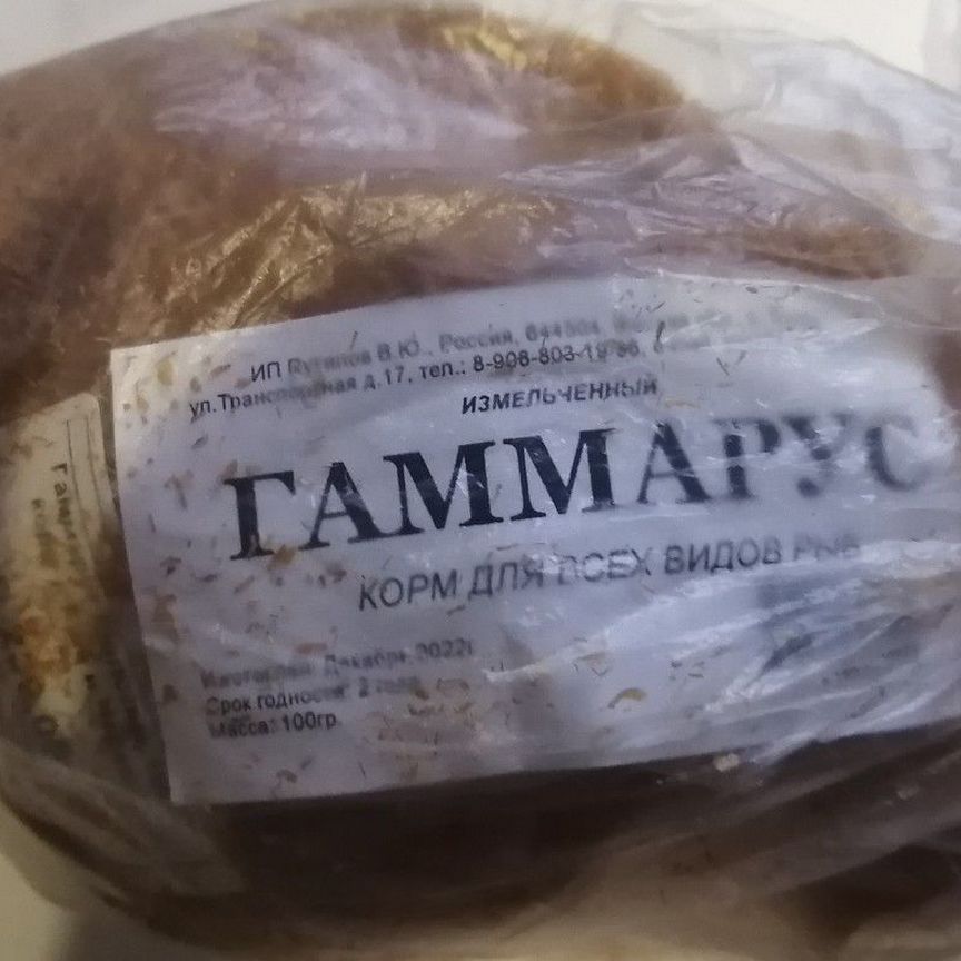 Гаммарус измельченный отдам бесплатно