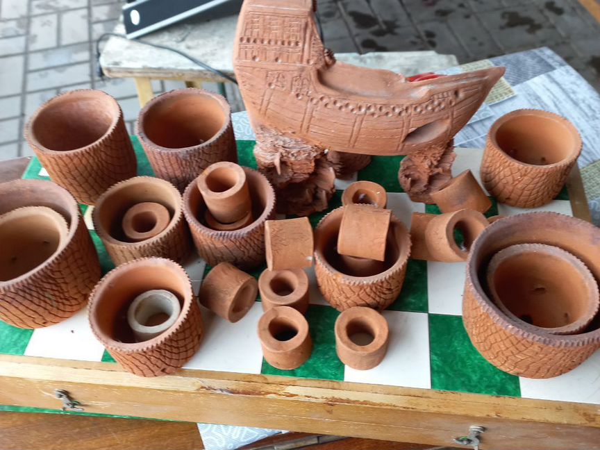 Горшок керамический для аквариума кораблик