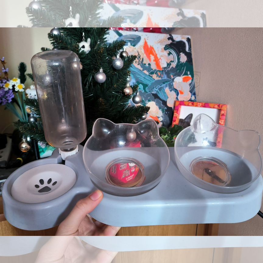 Миска для животных двойная