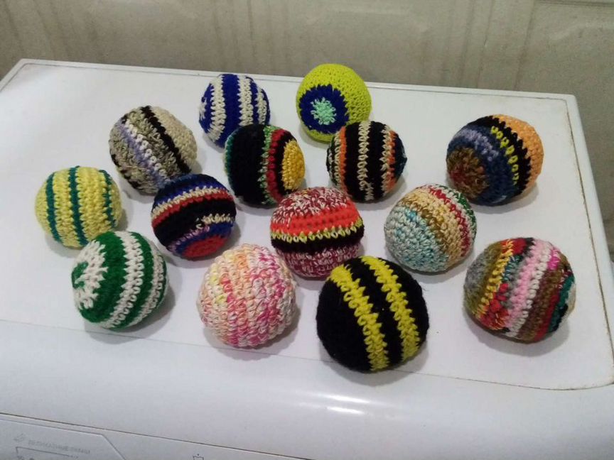 Мячи вязаные для собак и кошек.Ручная работа.Обмен