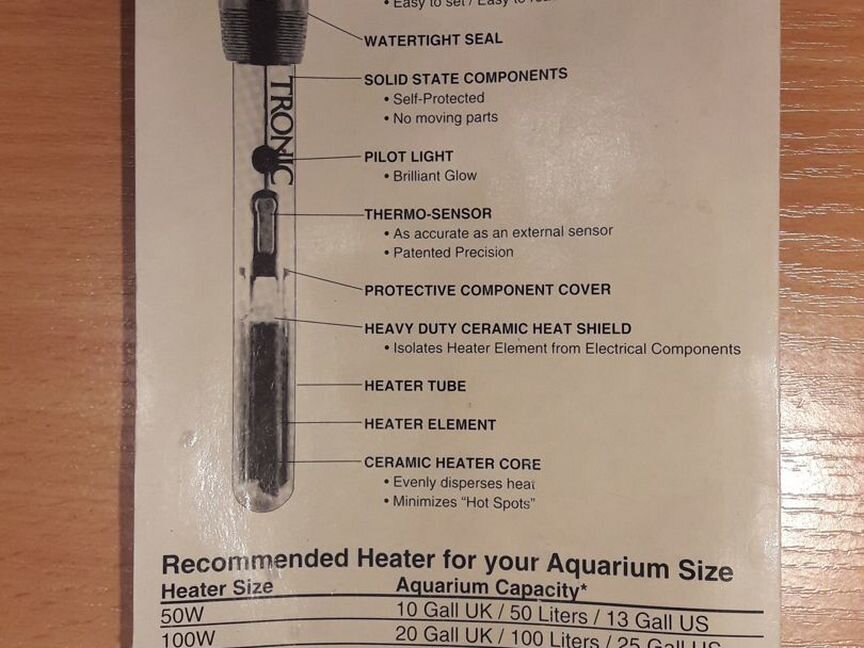 Подогреватель для аквариума tronic 3001