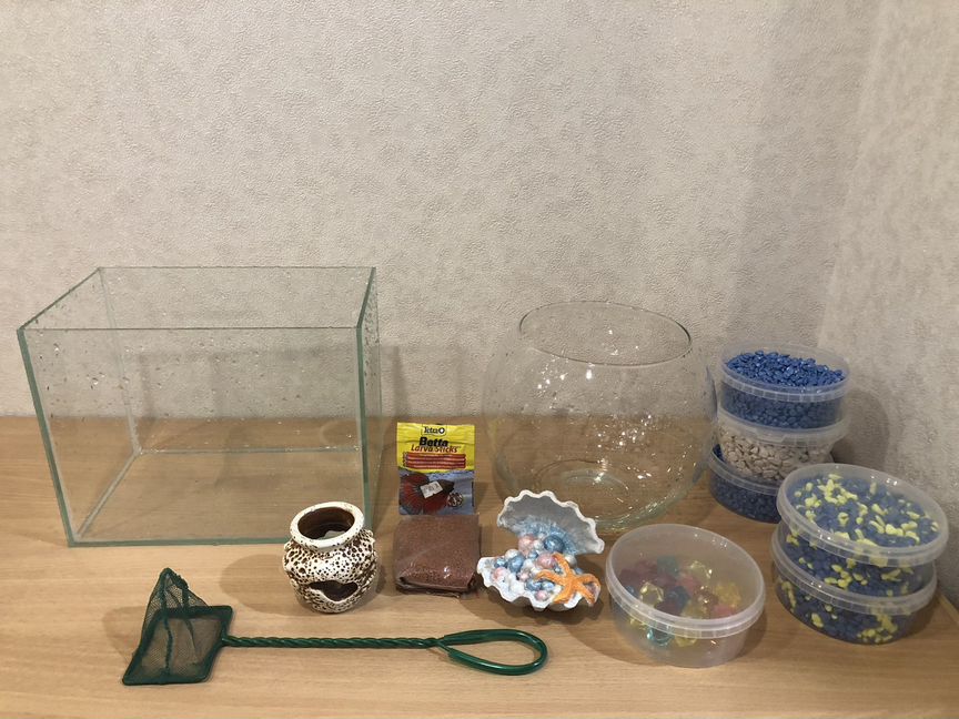 Аквариум 2шт.+декор+корм