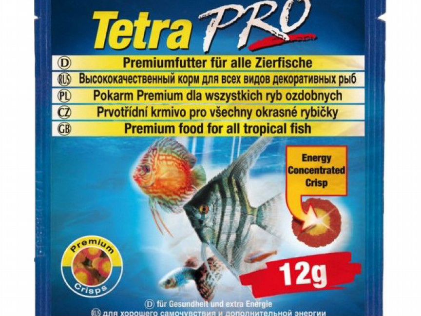 Tetra Pro Energy Crisps 12г Корм чипсы для всех де