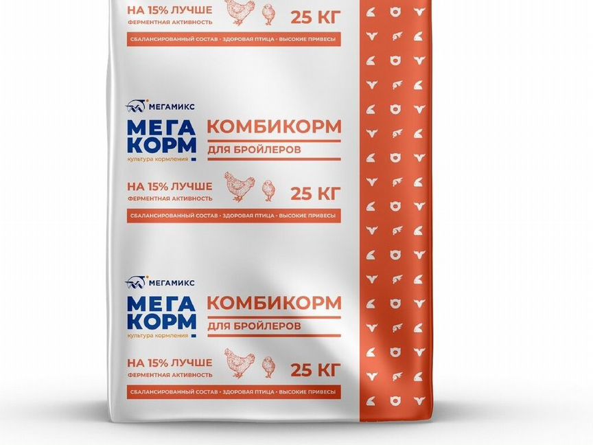 Комбикорм пк5-1 для бройлер 0-14дней(Мегамикс) 25к
