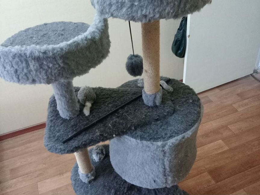 Кошачий домик с когтеточкой