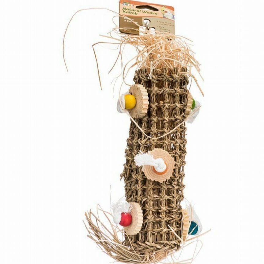 Игрушка для птиц. Плетёная подвеска