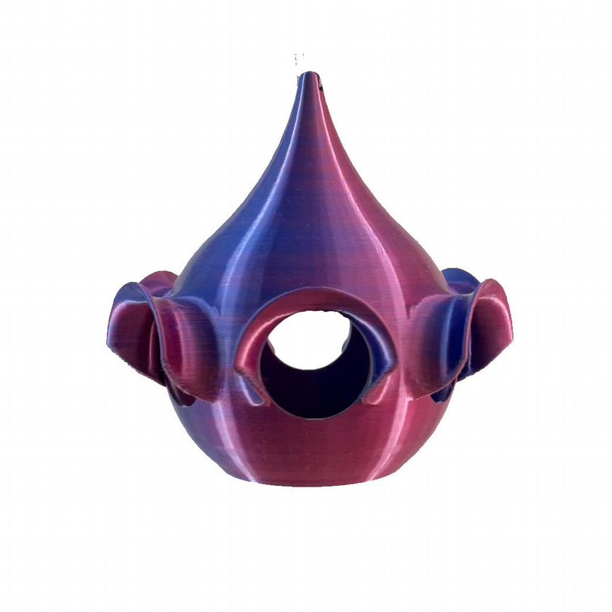 Кормушка для птиц "Ёлочная игрушка" (сине-красная)