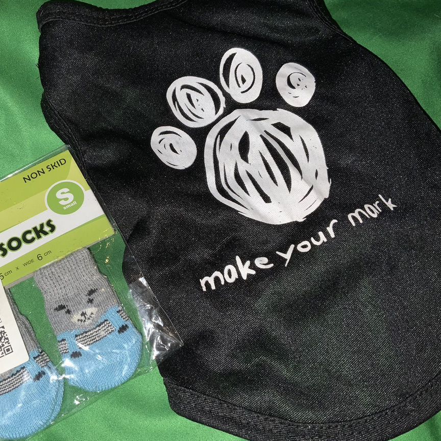 Носки доя собаки и футболка