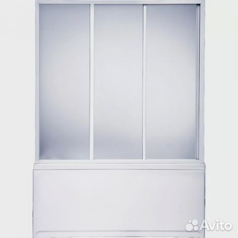 Шторка раздвижная на ванну матовое стекло купить в Москве | Товары для ...