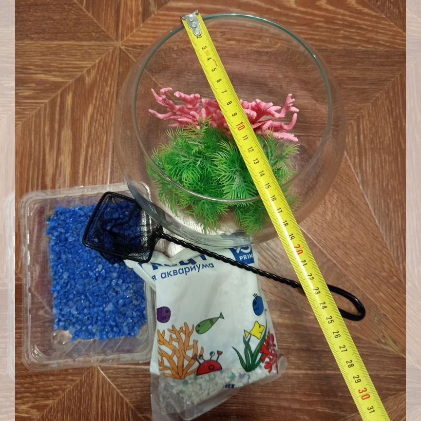 Аквариум для рыбок круглый комплект