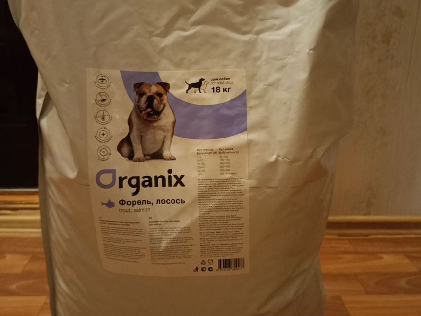 Сухой корм для взрослых собак Organix 18кг