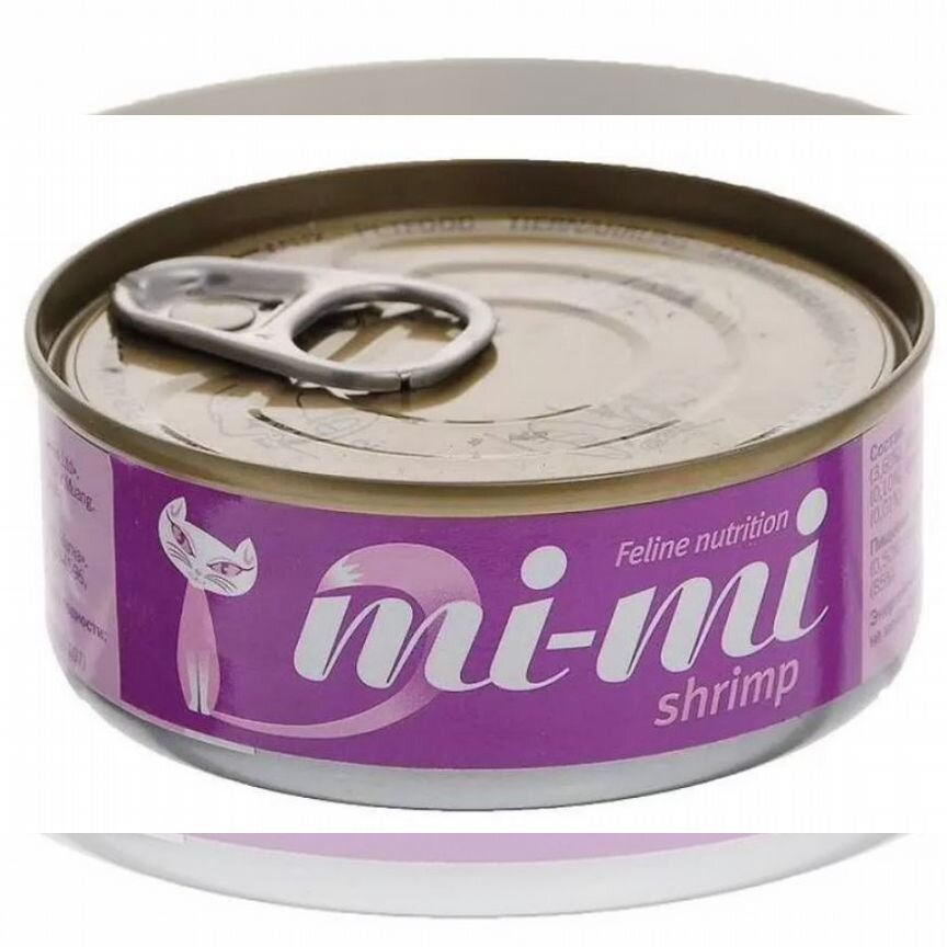 Консервы для кошек и котят Mi-Mi, с креветками в