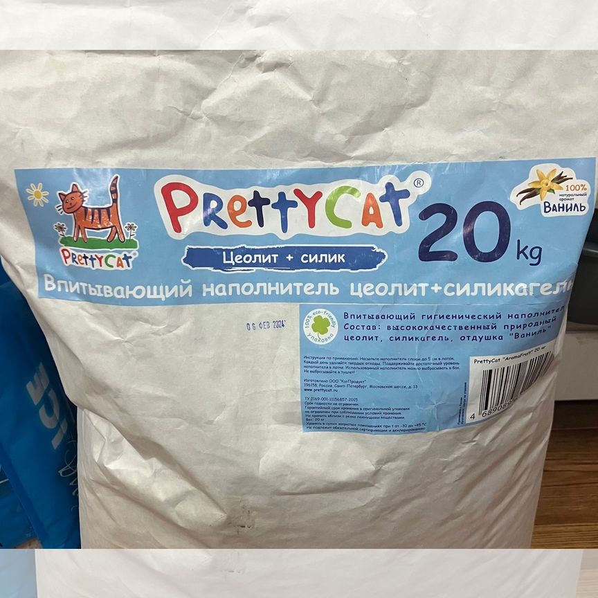 PrettyCat наполнитель глиняный впитывающий 20кг