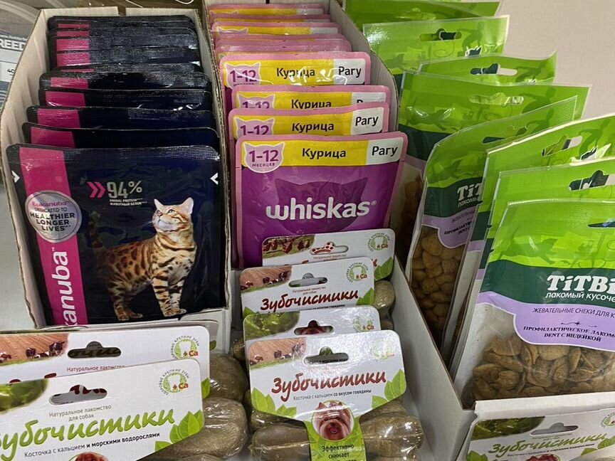 Лакомства для собак и кошек, косточки зубные