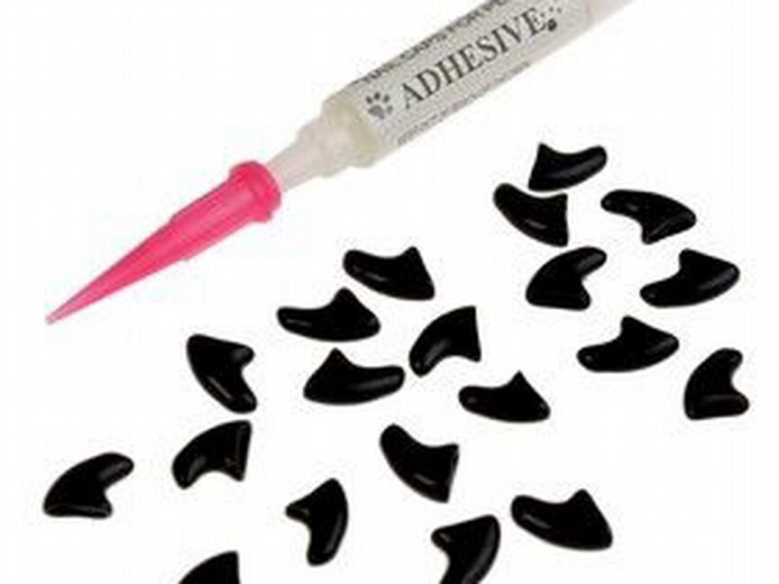 Когти накладные "Антицарапки", размер М, чёрные