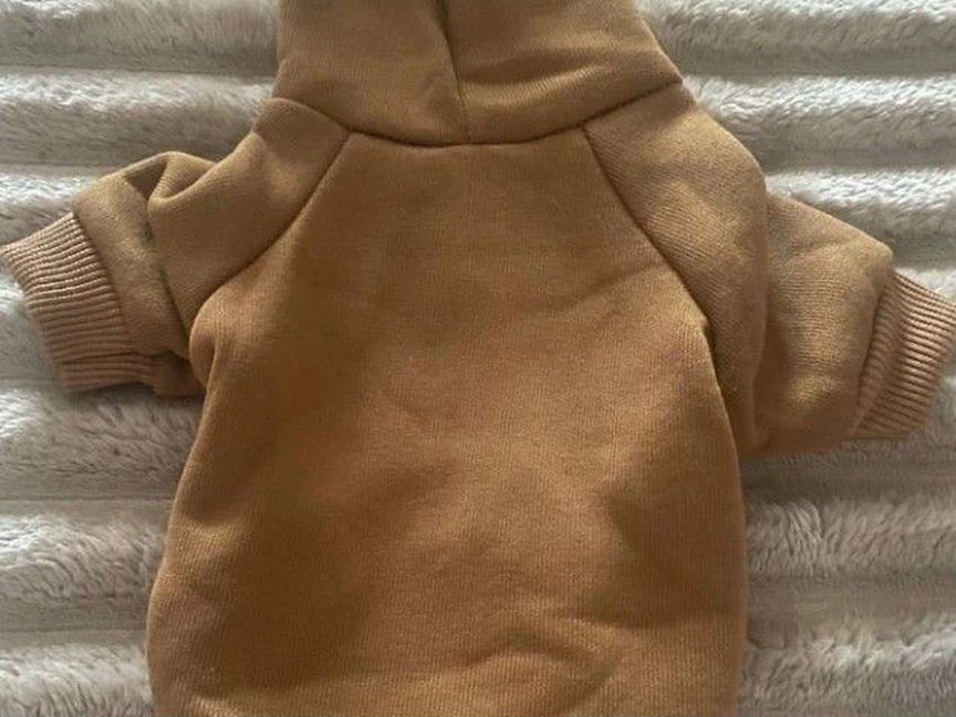 Коричневая толстовка для животных размер XS