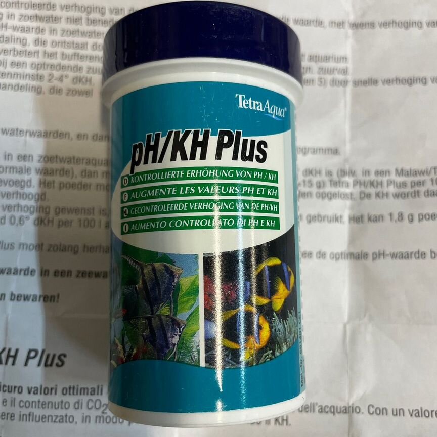 TetraAqua pH/KH Plus препарат повышает жёсткость