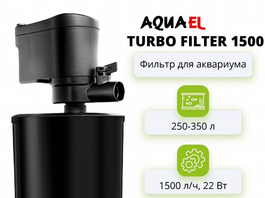 Фильтр Aquael turbo filter 1500 практически новый