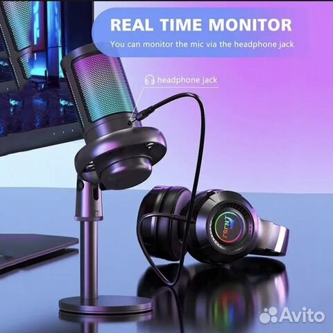 Конденсаторный RGB USB-микрофон fifine AV6 купить в Москве ...