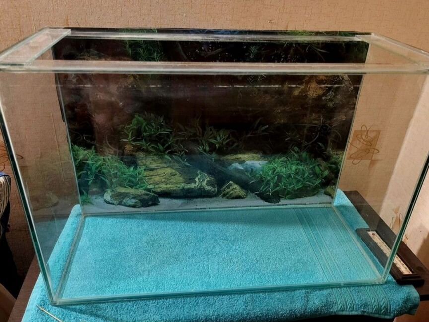 Аквариум 67 л, с фильтром и компрессором