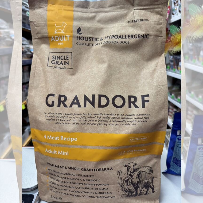 Корм д/соб. Grandorf adult mini 4мяса,3кг