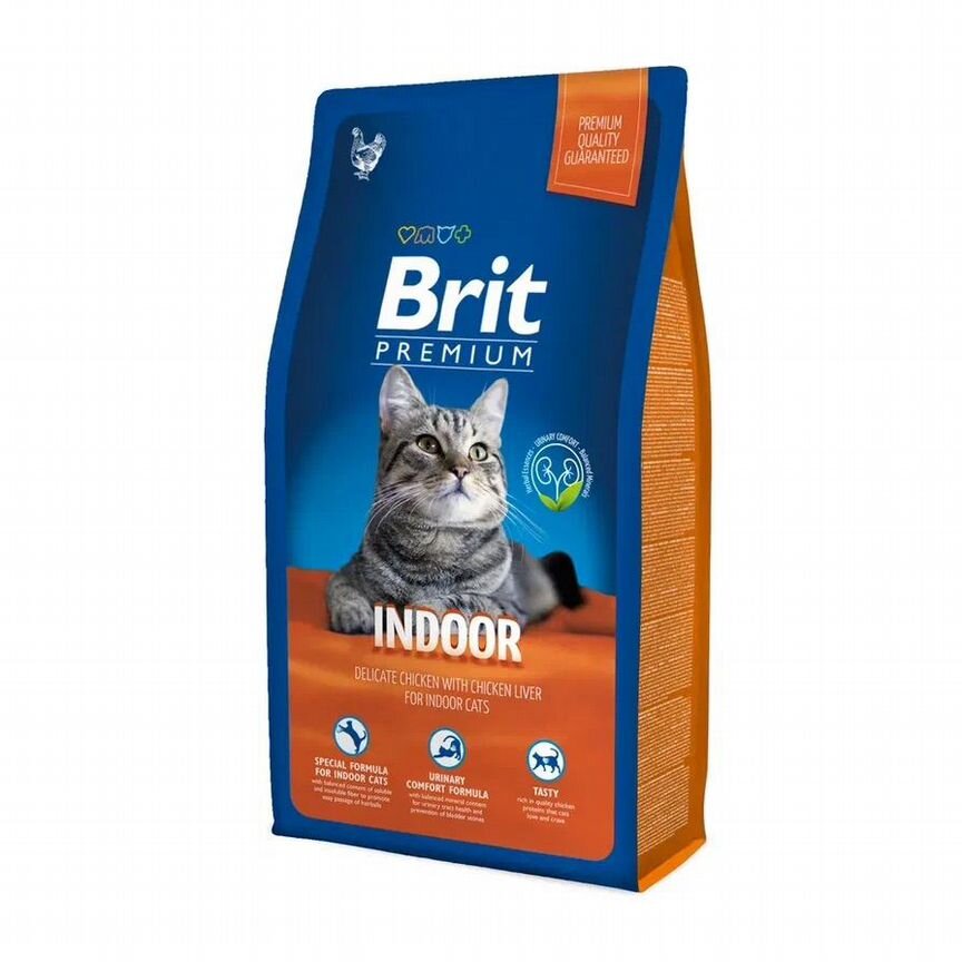 Корм для кошек Brit indoor 8кг