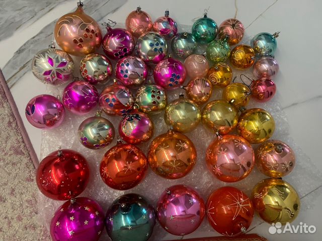 Елочные игрушки СССР шары фосфорные купить в Москве | Хобби и отдых | Авито