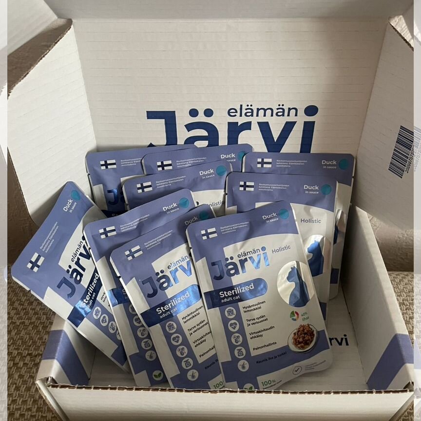 Влажный корм для кошек jarvi, утка в соусе