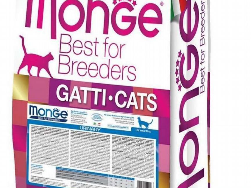 Корм для кошек monge CAT urinary 10 кг