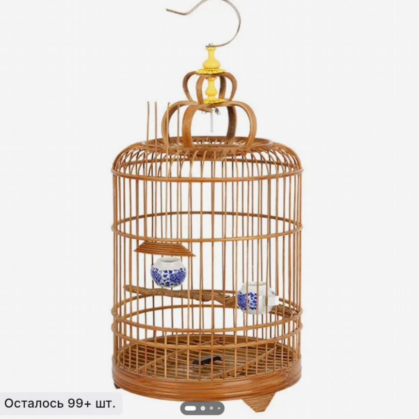 Клетка для птиц бамбуковая