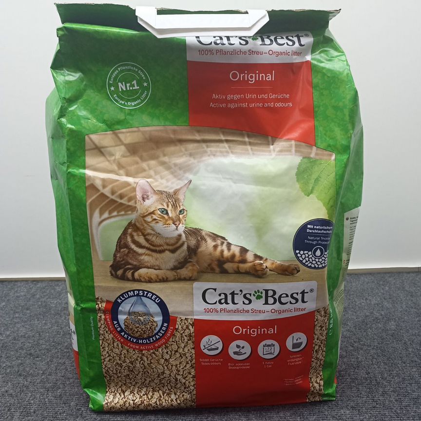 Наполнитель cat's best original 20л (8, 6 кг)