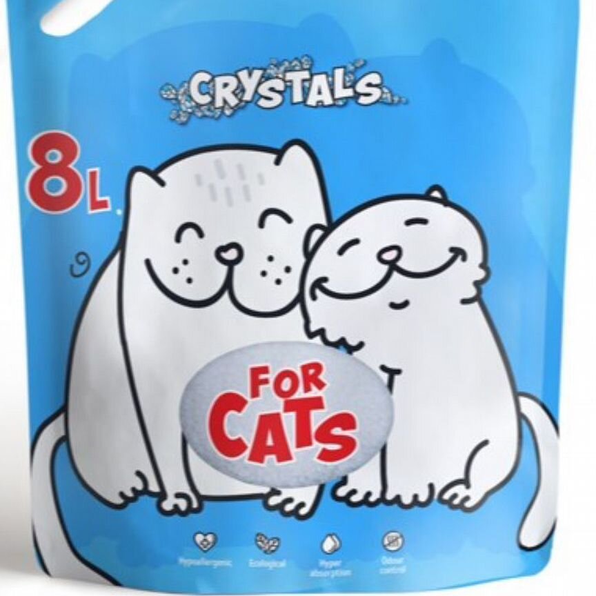 Наполнитель FOR cats силикагелевый, без аромата - 8 л