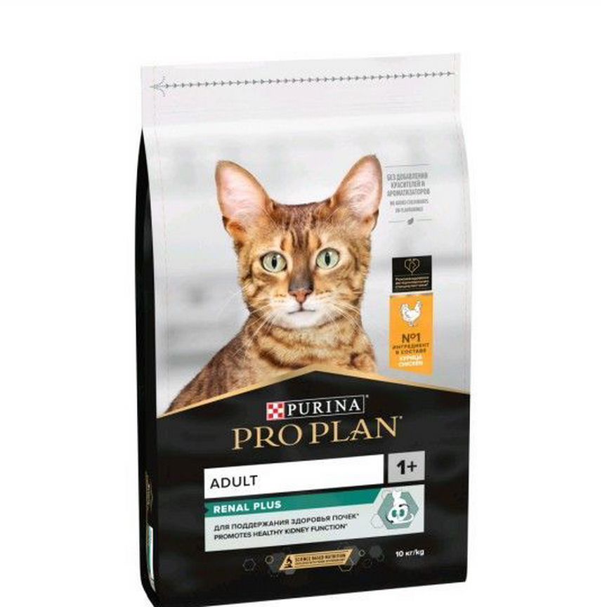 Сухой корм для кошек pro plan renal plus 10