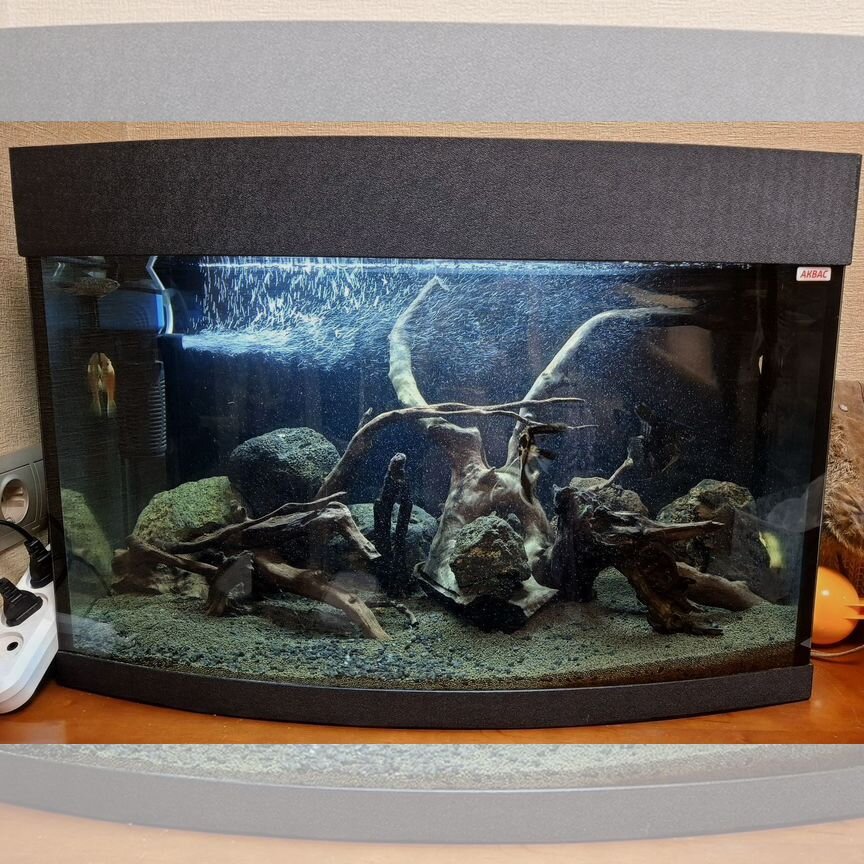 Аквариум панорамный Аквас 80 литров 64(д) 35(ш) 44