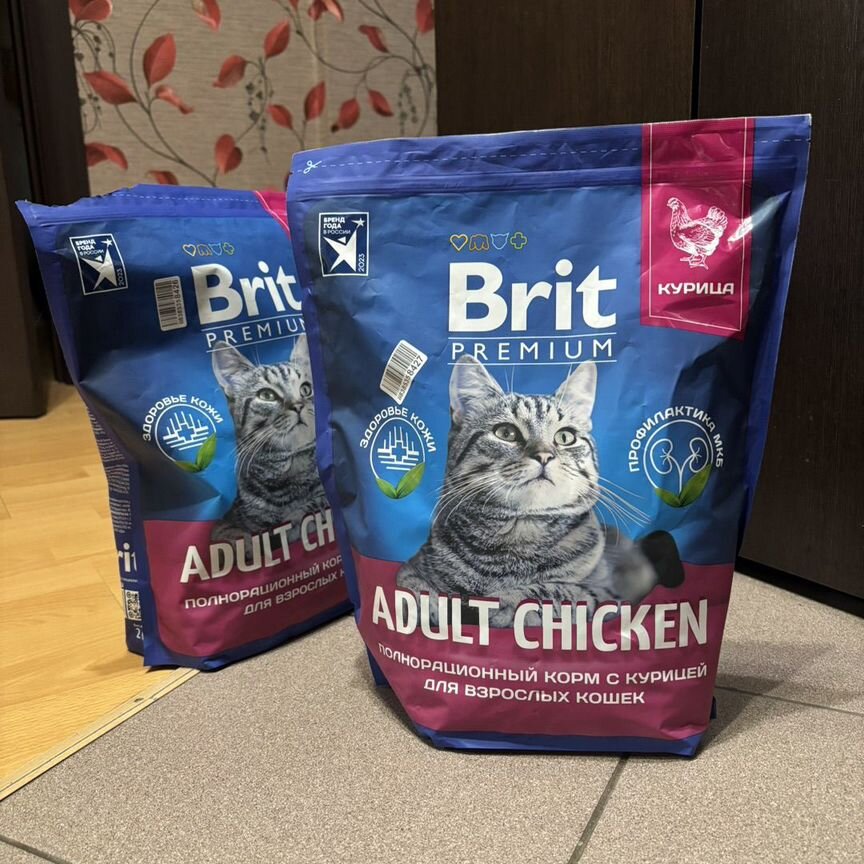 Сухой корм для кошек Brit курица для взрослых 2 кг