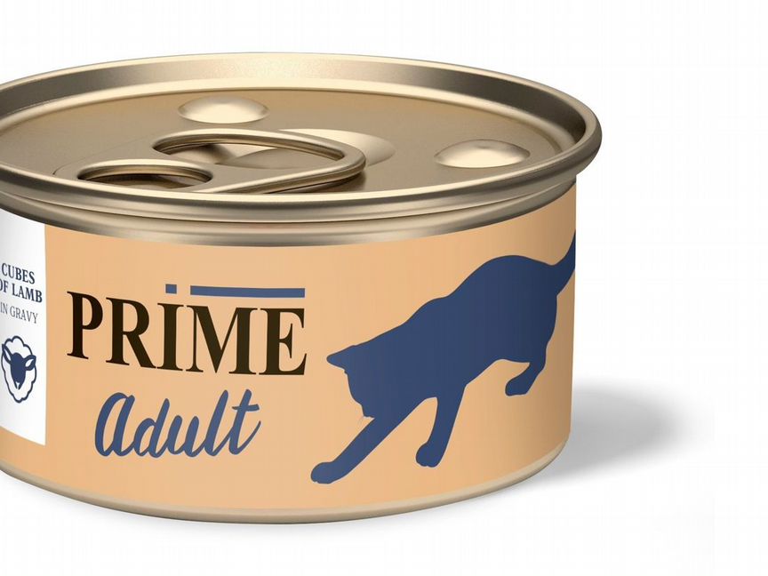 Prime консервы для кошек кусочки в соусе ягненок