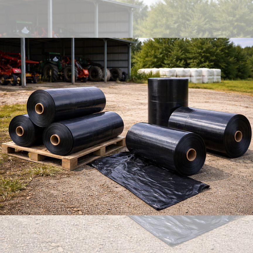 Силосная пленка 14м*50м*150, черная strong