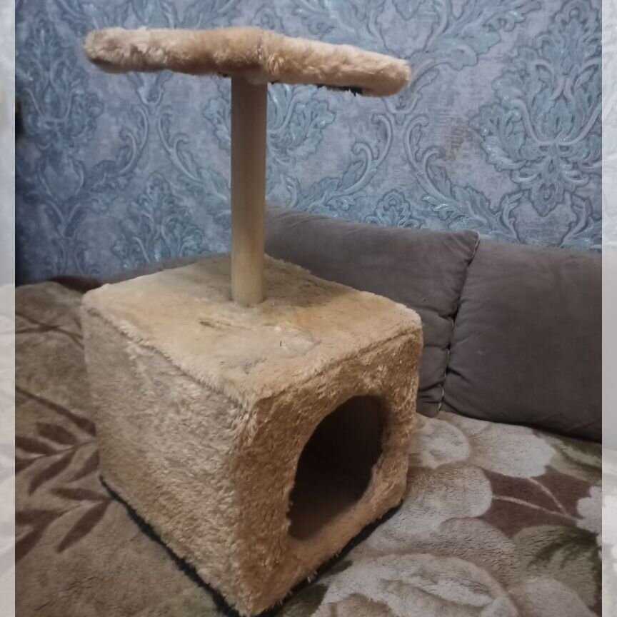 Когтеточка домик для кошки бу