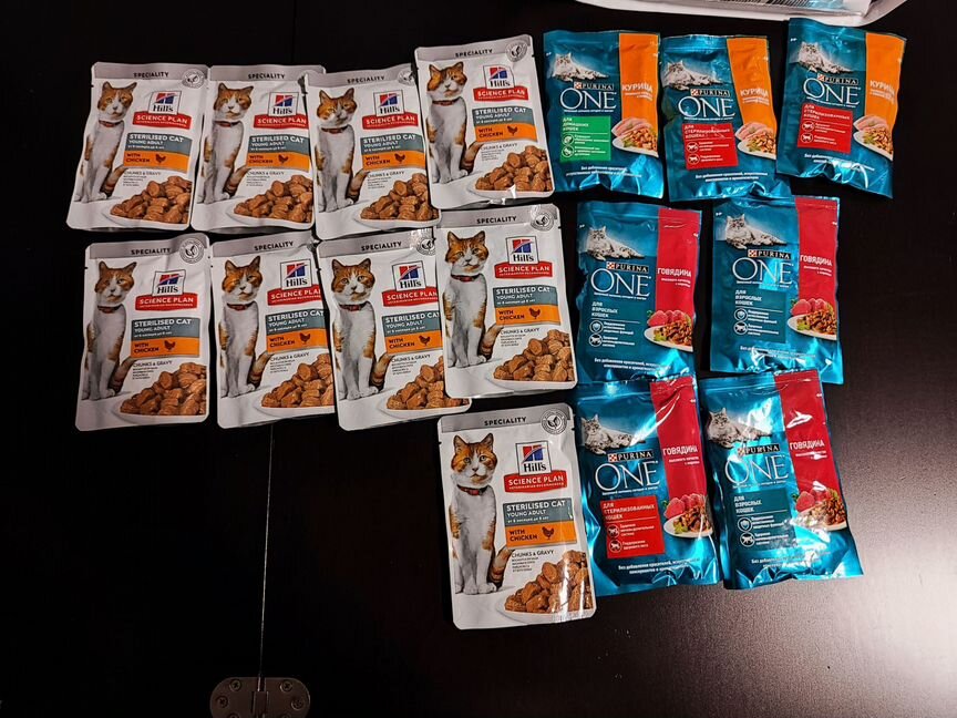 Влажный корм для кошек purina one и hill's