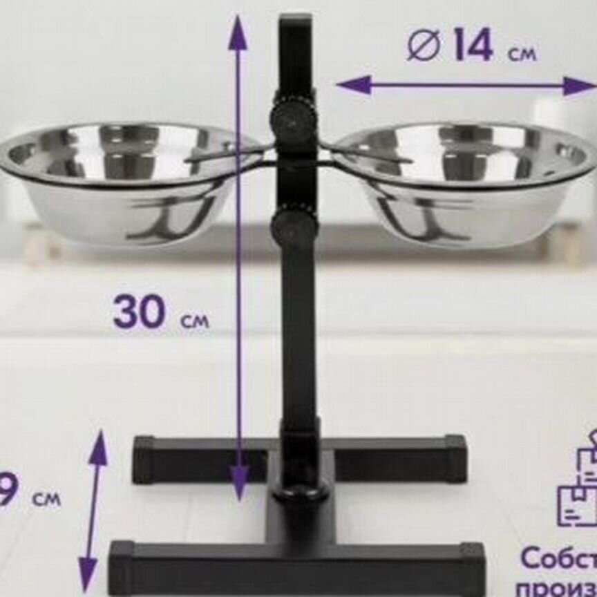 Миски для щенков и кошек с подставкой