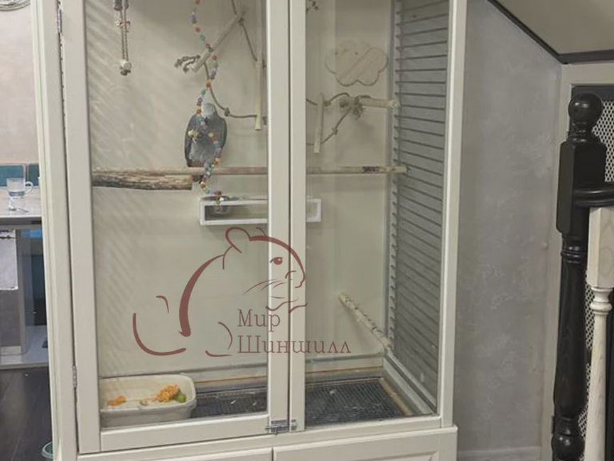 Клетка-витрина для попугаев "Тортуга" лофт