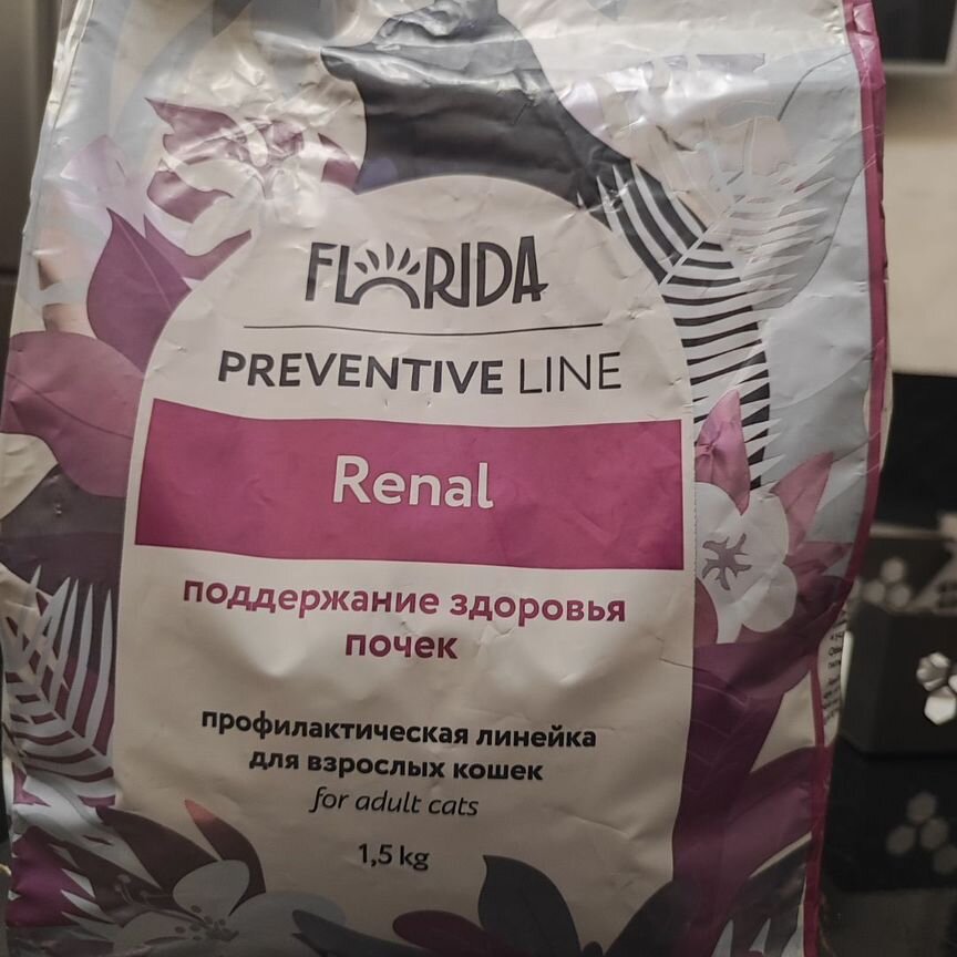 Florida Renal Сухой корм для кошек, 1,5 кг
