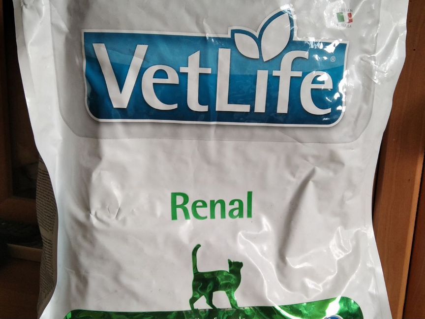 Сухой корм для кошек Vet Life Renal, 5кг, Сербия
