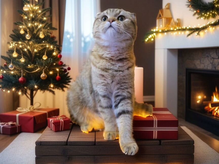 Шотландский вислоухий котенок пятнистый тэбби