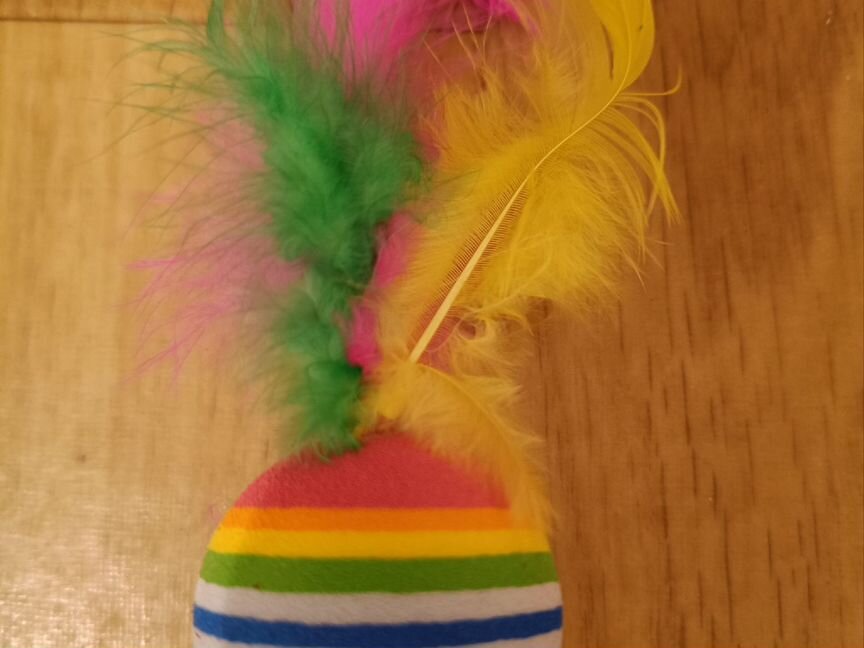 Мячики для кошек с перьями