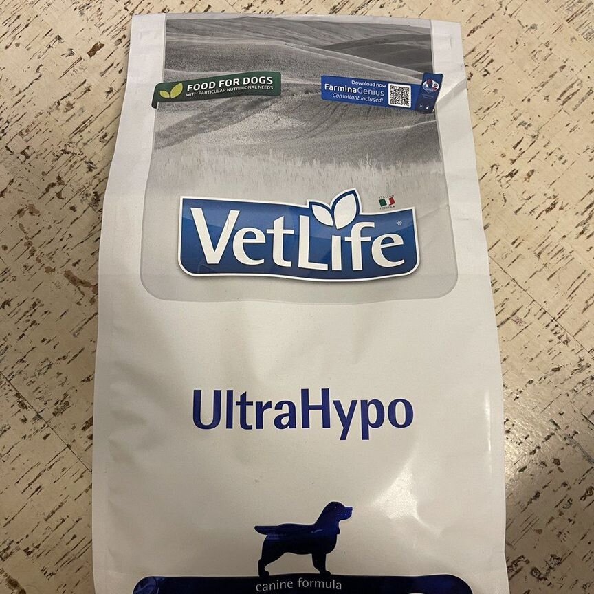 Корм для собак farmina ultrahypo vetlife 2 kg