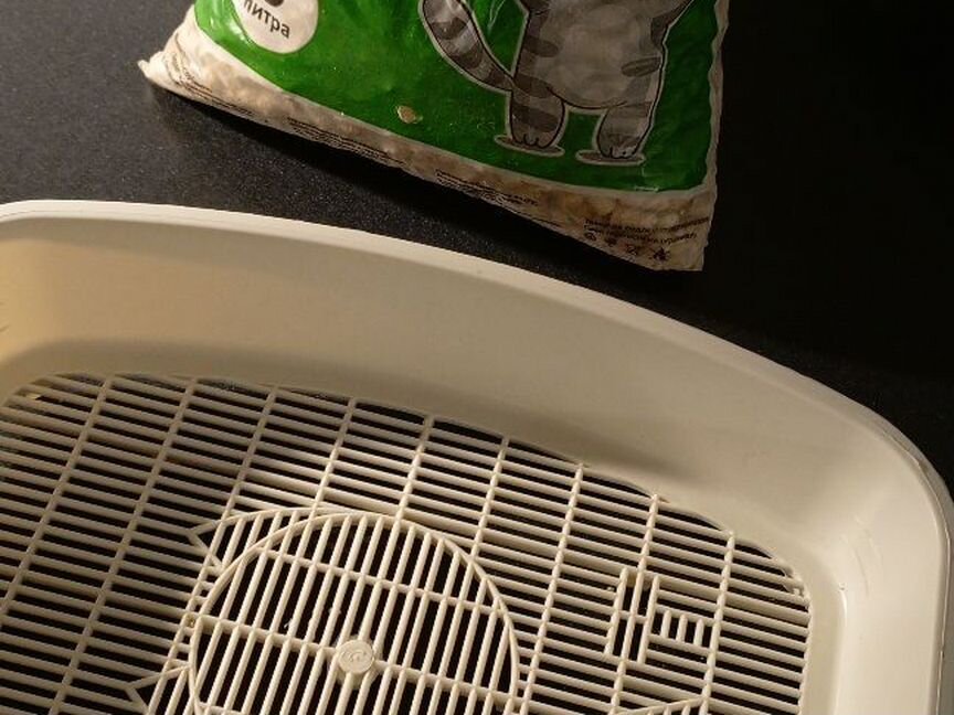 Наполнитель древесный и сетка новая от лотка